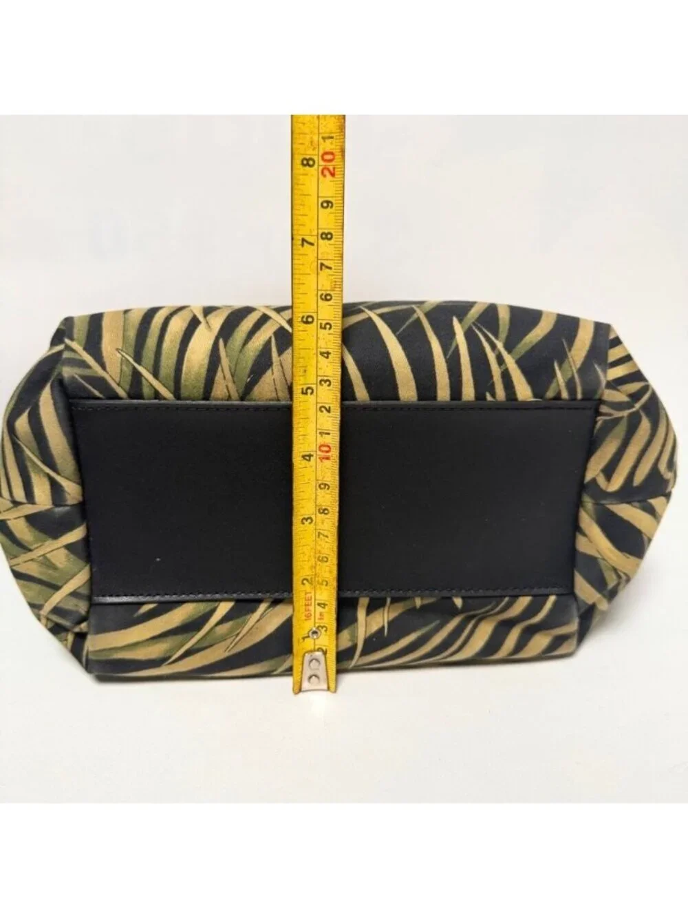 Fossil | Bags | Vintage Fossil Fan Palm Print Hand Shoulder Bag Black ...